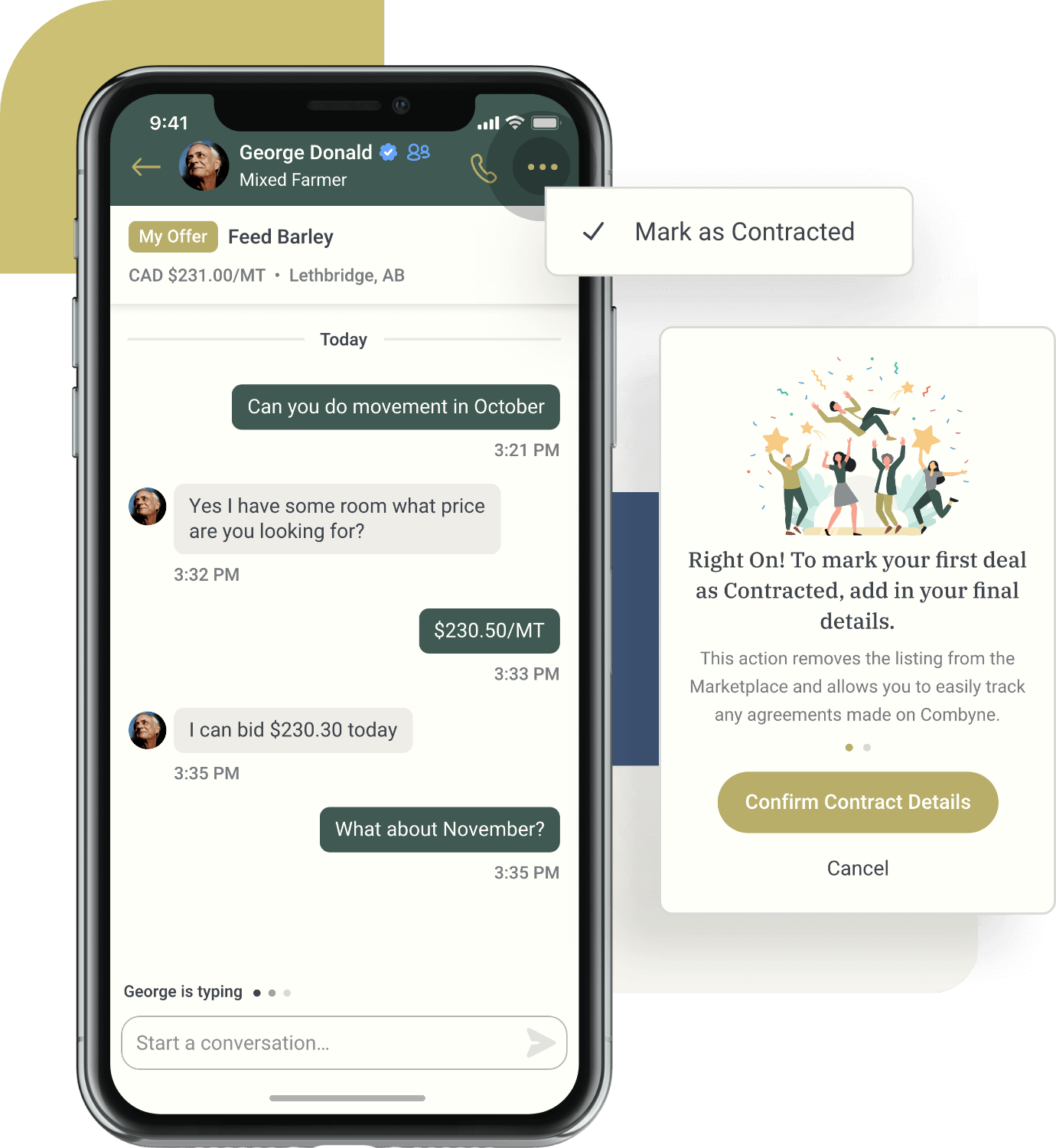 Combyne Ag - Cash Grain and Forage Trade Made Easy.